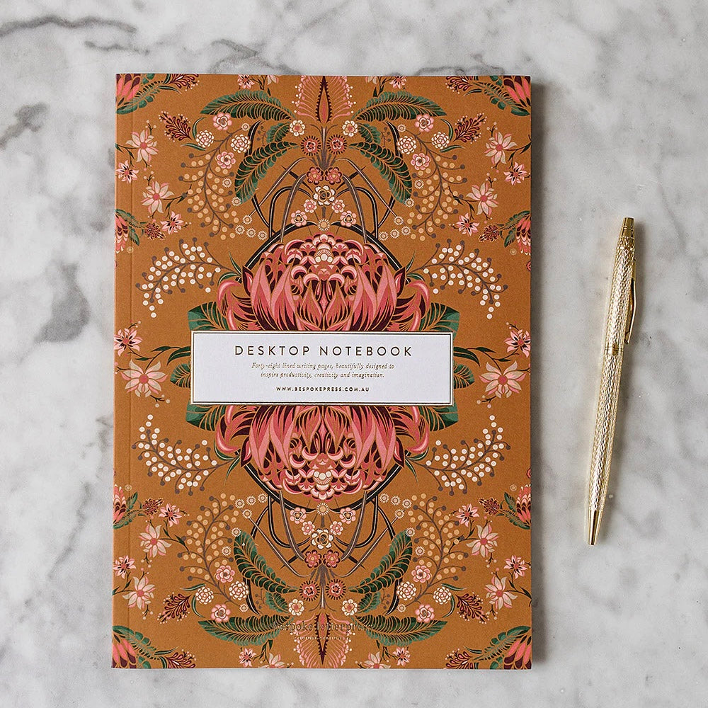 Bespoke Letterpress Desktop Notebook - Rust (Lined) – Hello Pretty Skin ...